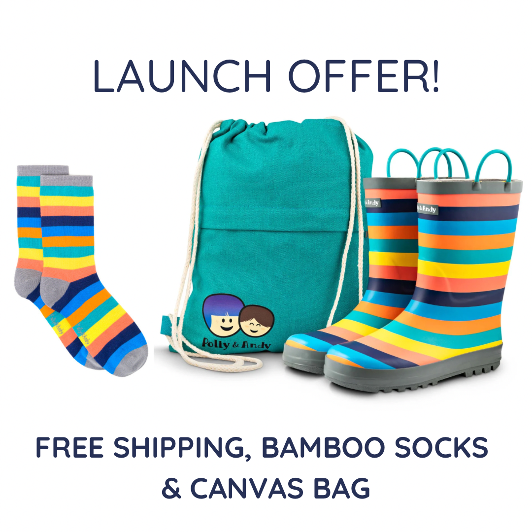Sustainable Bamboo Lined Rubber Wellies – Polly & Andy